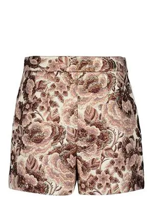 VALENTINO Rose Lurex Matelassé Shorts