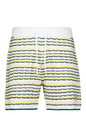 Casablanca Tuck Stitch Patterned Shorts - Multicolour