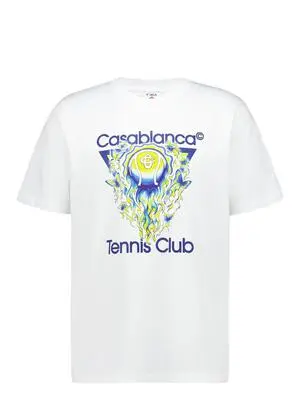 Casablanca White Tennis Club Icon T-shirt - Multicolour