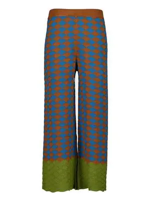 La DoubleJ Lounge Print Wool Trousers Multicolour