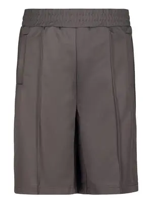 Palm Angels Track Shorts With Back Logo - Grey