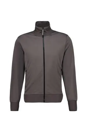 Palm Angels Dark Grey Track Jacket With Back Curved Logo Grey