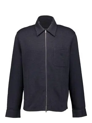 Givenchy Dark Zipped Jersey Shirt - Grey
