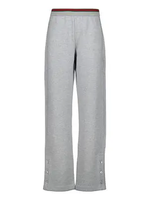 Gucci Light Cotton Jersey Leisure Trousers With Web - Grey