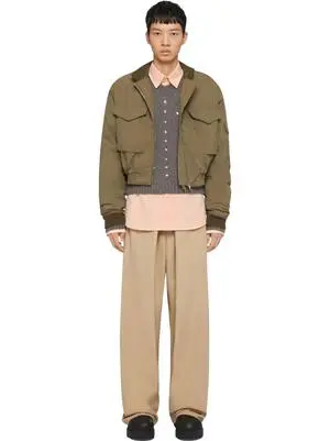Givenchy Cotton Cropped Bomber Jacket - Green
