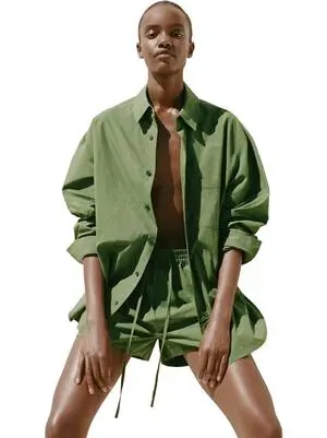Matteau Relaxed Fit Poplin Shirt - Green