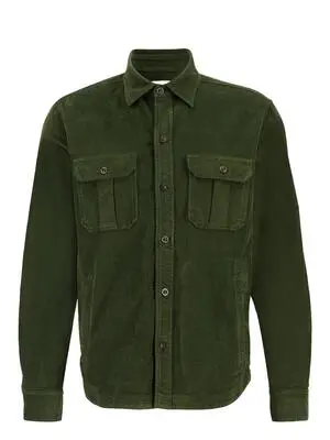 Boglioli Cotton Overshirt With Pockets - Green