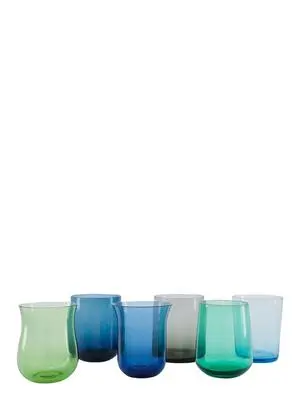 BITOSSI Set Of 6 Mixed Shape Tumblers - Multicolour