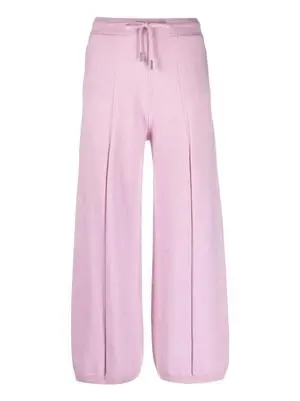 Stella McCartney Cropped Cashmere Blend Trousers - Pink