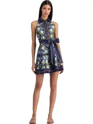 Alice + Olivia Lucy Sleeveless Mini Shirt Dress - Red