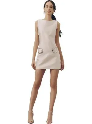knee length dresses for ladies Bodita Mini Dress in White Cotton Lace main image 0