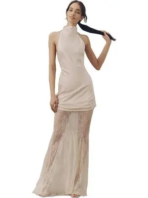 De La Vali Silentium Lace Maxi Dress - Black | Editorialist