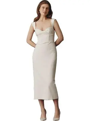 Maeve The Cleo Bombshell Fit & Flare Mi Dress In Green - 68% Off |  Editorialist