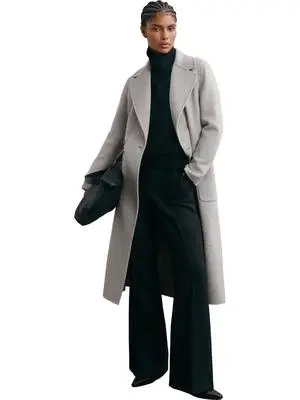 REISS Lucia Wool-blend Double-breasted Coat - Grey