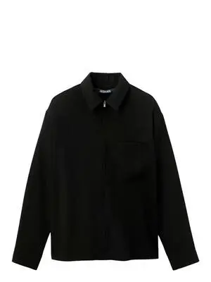 Jacquemus Mecano Chest-pocket Zip Shirt - Black