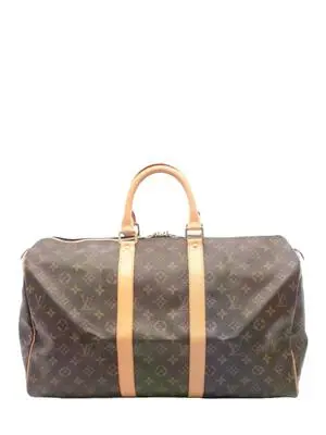 LOUIS VUITTON 2001 Monogram Keepall 45 Travel Bag - Brown
