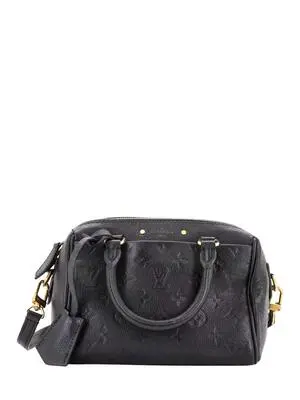 LOUIS VUITTON Speedy Bandouliere Nm 20 Satchel Monogram Empreinte Leather - Black