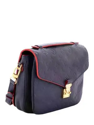 LOUIS VUITTON Pochette Metis Monogram Empreinte Leather Crossbody Bag - Blue