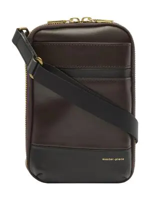 MASTER-PIECE CO Gloss Leather Shoulder Bag - Brown
