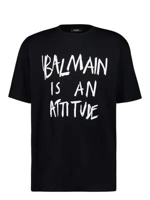 Balmain Attitude Printed T-shirt - Black