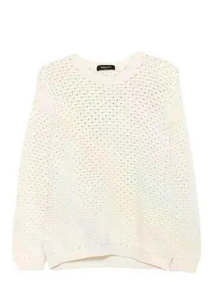 Fabiana Filippi Round-neck Open Knit Sweater - Neutrals