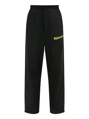 Balenciaga Logo-print Wide-leg Track Pants - Black