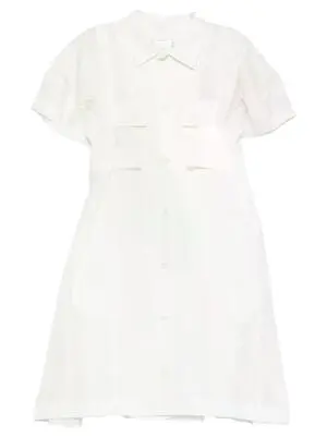 Sacai Panelled Shirt Mini Dress - Neutrals