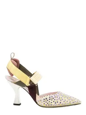 Fendi Colibrì Embellished Pumps Neutrals