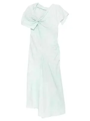 Victoria Beckham Asymmetric Twist Midi Dress - Blue