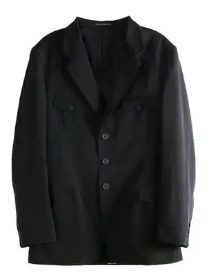 Yohji Yamamoto Buttoned Blazer - Black