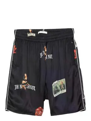 IH NOM UH NIT Graphic-print Shorts - Black