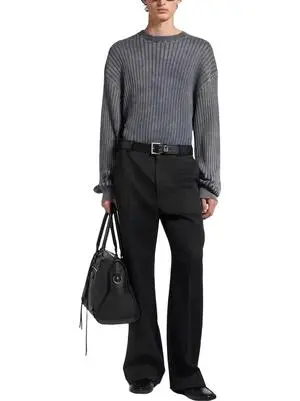 Balenciaga Tailored Trousers With Raw Edge - Black