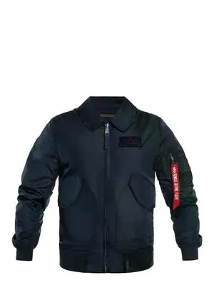 Alpha Industries Logo-patch Zip-up Jacket - Blue
