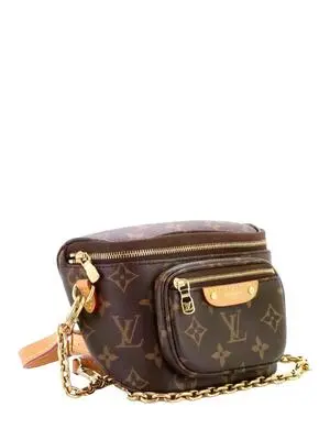 LOUIS VUITTON Bum Bag Monogram Canvas Mini Belt Bag - Brown