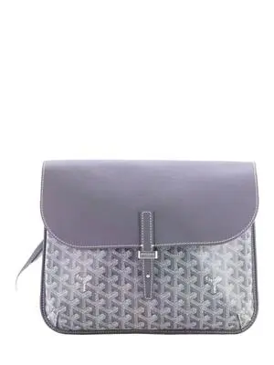 Goyard Coursier Messenger Bag Coated Canvas And Leather - Grey