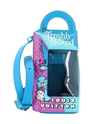 LOUIS VUITTON Printed Leather Crossbody Bag - Blue