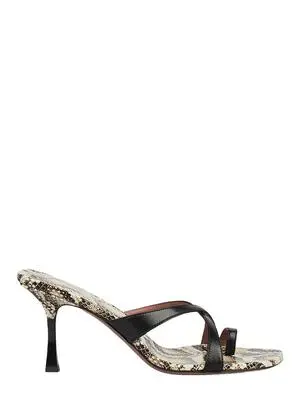 Paris Texas Lorena Python Printed Leather Sandals - Multicolor