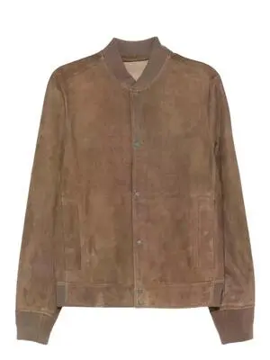 SALVATORE SANTORO Snap-button Bomber Jacket - Brown