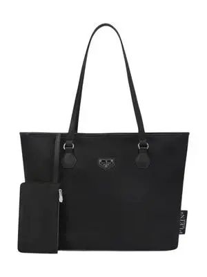 Philipp Plein Logo Plaque Tote Bag - Black