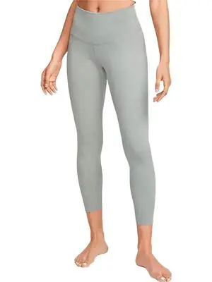 Nike High-rise Cropped Leggings - Grey