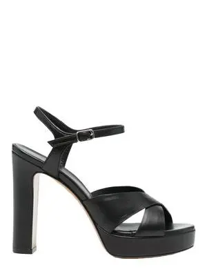 GUGLIELMO ROTTA Criss-cross-strap Platform Sandals - Black