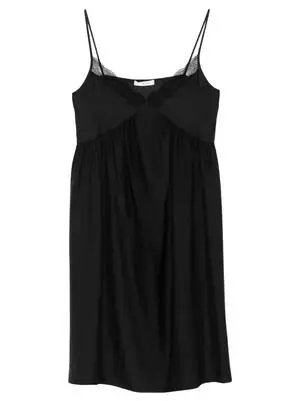 THE ROW Lace-panel Midi Dress - Black