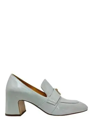 MADISON MAISON Lock-detail Heeled Loafers - Blue