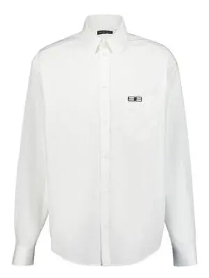 BALENCIAGA White Cotton Large-Fit Shirt