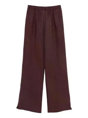 FORTE_FORTE Elasticated Waistband Trousers - Brown