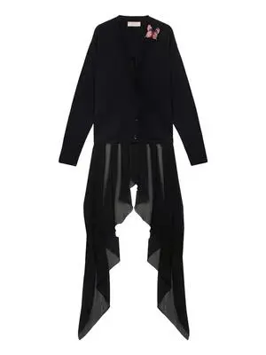 Blumarine Butterfly Appliqué Cardigan - Black