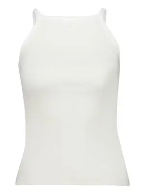 COURREGES Courrèges Heritage Contrast Cotton Tank Top White