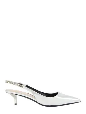 Gucci Signoria Slingback Pumps Silver