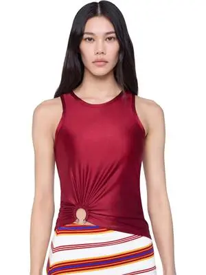Rabanne Ruby Jersey Tank Top - Red