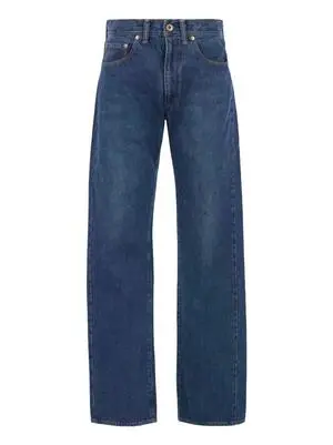 Maison Kitsuné X Kuro Voyage Five-pocket Jeans - Blue